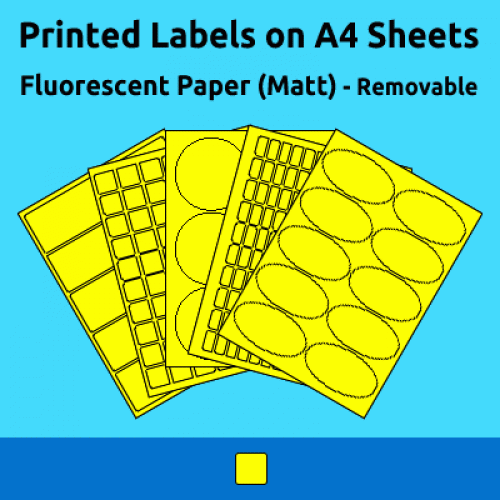 Removable Fluorescent Paper Printed Labels | Sticker.com.au
