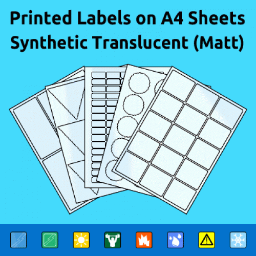 Synthetic Translucent Printed Labels | Sticker.com.au